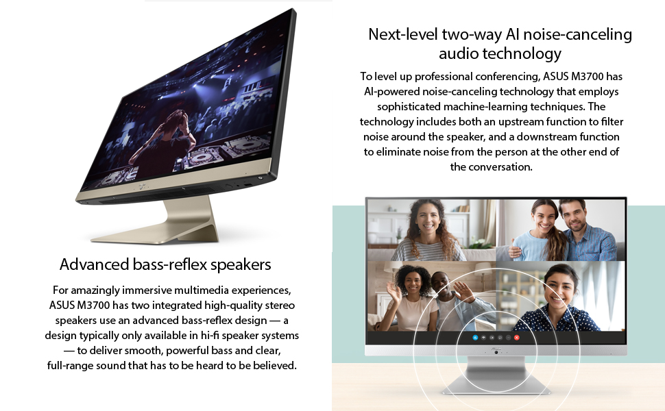Amazon.com: ASUS M3700 AiO 27” All-in-One Desktop Computer, AMD Ryzen 7 5825U Processor, 27 ...