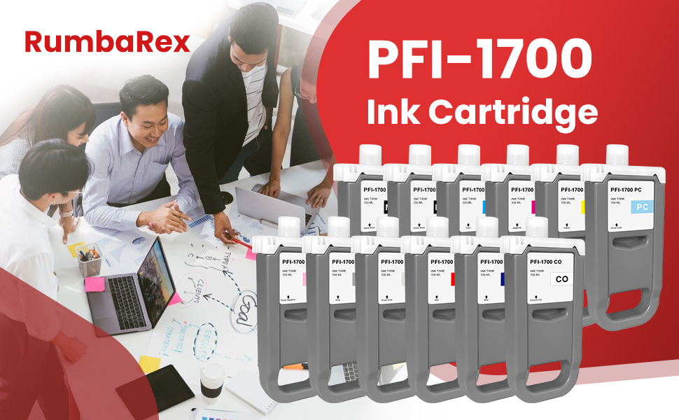 Amazon.com: PFI-1700 Pigment Ink Tank 700ml 12-Pack (MBK BK C M Y R GY B PGY PC PM CO ...