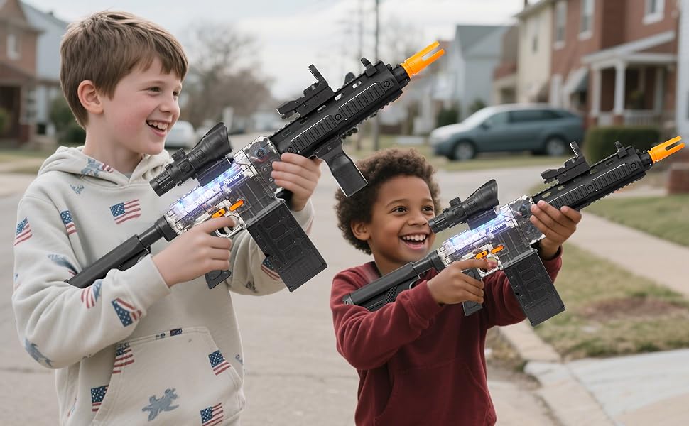 Amazon.com: Realistic Toy Gun for Nerf Guns Darts, Foam Blaster - with Scope 100 Soft Bullets 3 ...