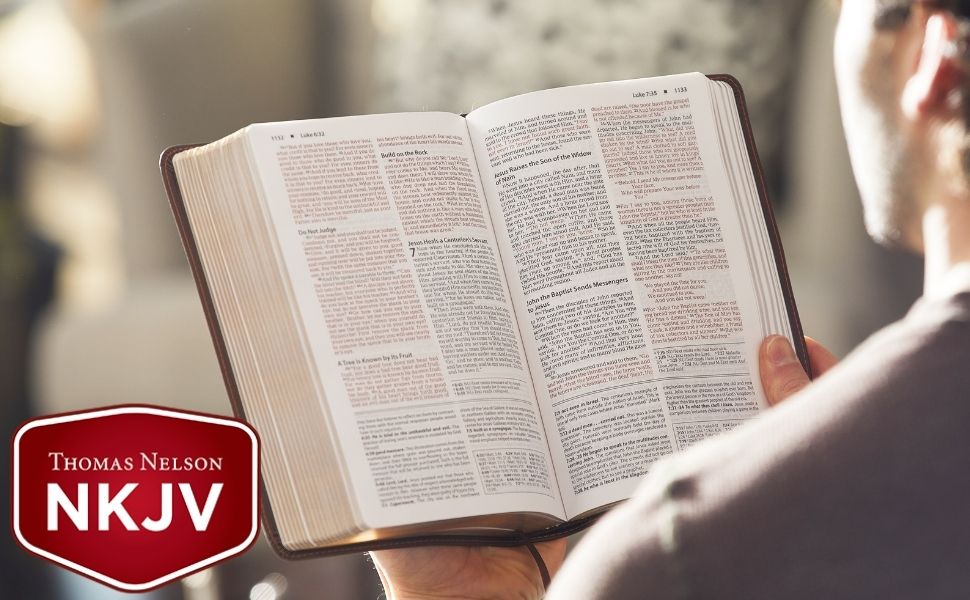 NKJV, Foundation Study Bible, Leathersoft, Brown, Thumb Indexed, Red Letter: Holy Bible, New ...