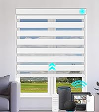 Amazon.com: Changshade Custom Smart Motorized Zebra Roller Blinds Shades for Indoor Windows ...