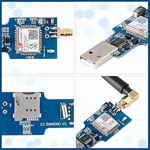 Amazon.com: EC Buying SIM800C USB to GSM Module Quad-Band GSM/GPRS ...