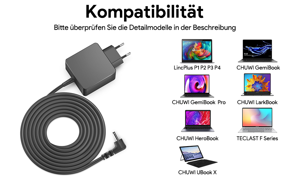 HKY 12V Netzteil für Medion AKOYA E3222 MD 62450 Jumper ubook x 12 EZBook x3 x4 s5, EZBook 2 3 3 ...
