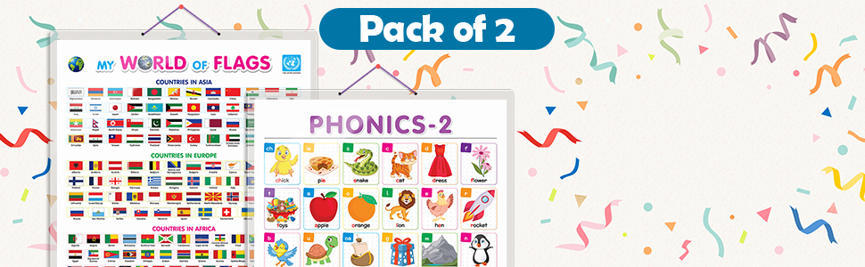 Set of 2 My World of Flags and PHONICS - 2 Early Learning Educational ...