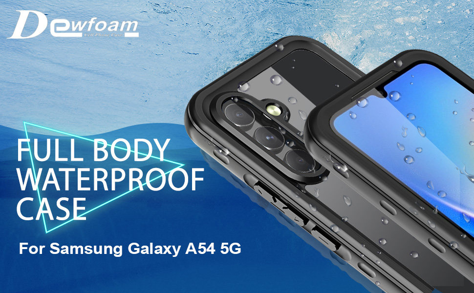 Amazon.com: Dewfoam for Samsung Galaxy A54 5G Case Waterproof,[Built-in Screen Protector] [IP68 ...
