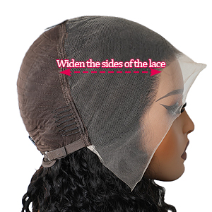 Amazon.com : Lemoda 250% Density 13x6 Full Lace Frontal Wigs Brazilian 12A Deep Wave Wig Human ...