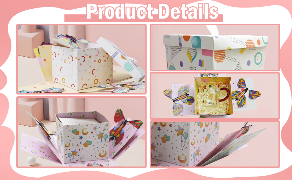 Amazon.com: WUEURU Butterfly Explosion Gift Box - Flying Butterfly ...