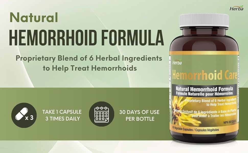 Herbal supplement treats hemorrhoids with six natural ingredients