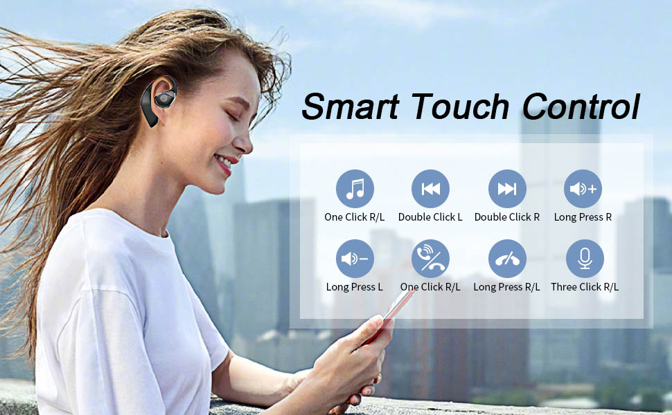 Amazon.com: BANIGIPA Open Ear True Wireless Earbuds, Bluetooth 5.3 Headphones w/Immersive ...