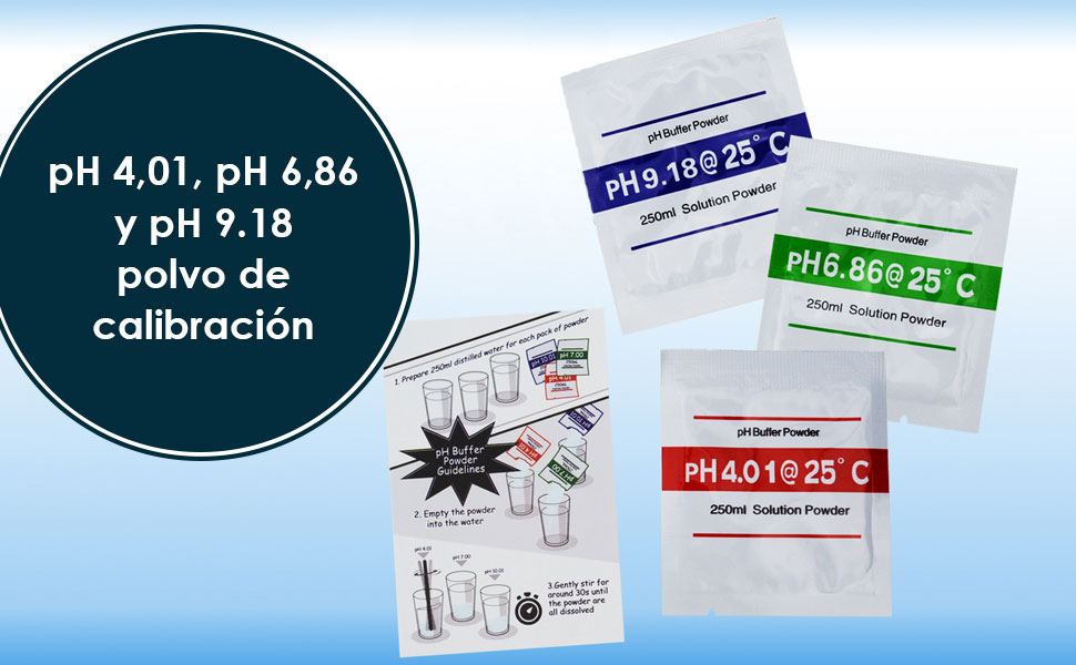 Medidor de monitor continuo de pH y temperatura 2 en 1 con electrodo reemplazable de ...