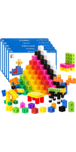 Amazon.com: Jenaai 1000 Pieces Linking Counting Cubes, Plastic Counting Blocks, Colorful Math ...