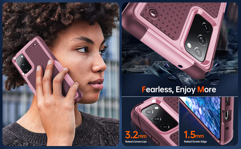 Amazon.com: LeYi for Samsung Galaxy S20-FE 5G Case: S20 FE 5G Phone Case with 2 Pack Screen ...