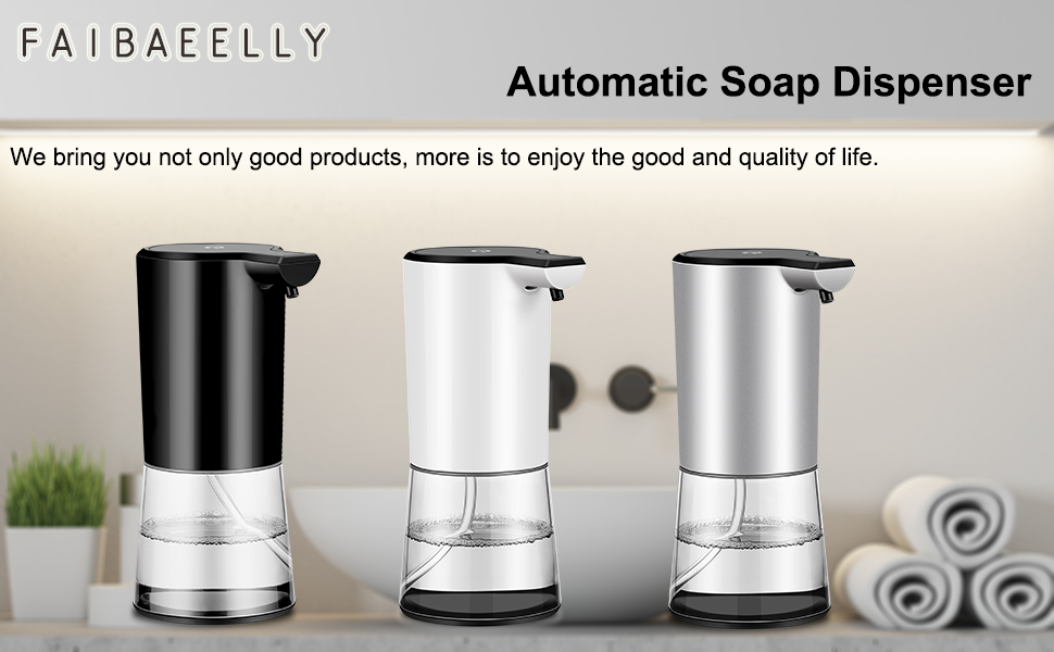 Amazon.com: FAIBAEELLY Automatic Soap Dispenser, 250ML Touchless Foaming Soap Dispenser ...