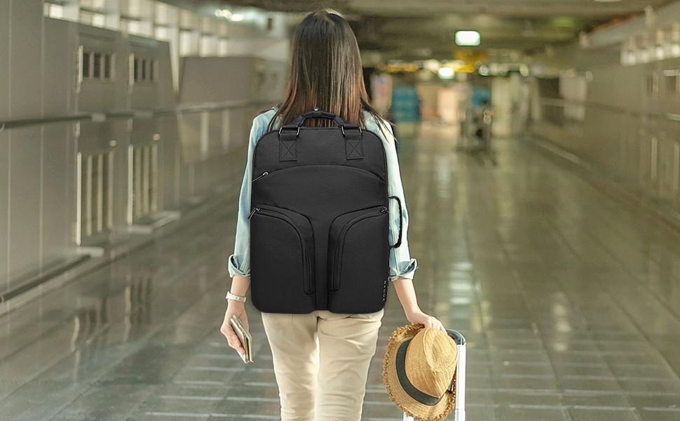 Amazon.com: BANGE Travel Backpack for Women,35L Expandable Large Casual Daypacks Carry on ...