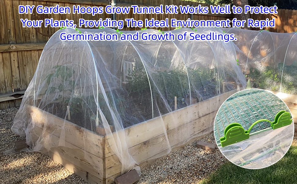 Amazon.com : JCKHXG Garden Netting Kit, 10x30FT Ultra Fine Mesh Netting ＆6 Sets of 8FT ...