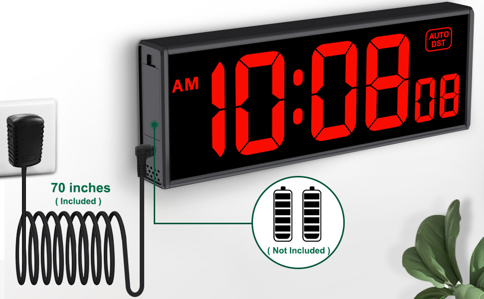Amazon.com: Soobest Digital Wall Clock with Seconds, Electric Clock ...