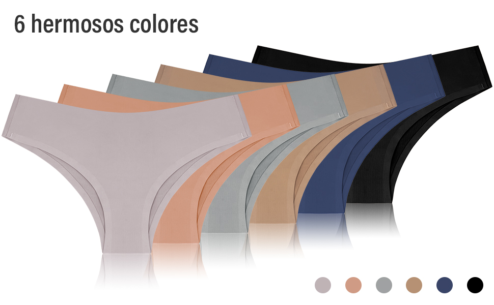 GALASALA Ropa Interior Mujer 6 Piezas, Calzones de Mujer Algodon, Pantaletas de Algodón Calzones ...