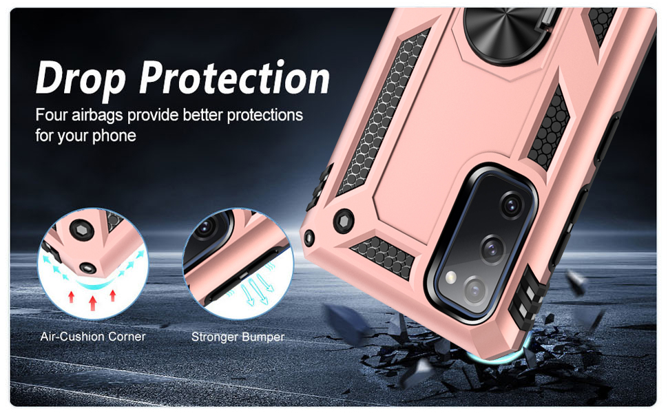 Amazon.com: Auzuoton Phone Case for Samsung Galaxy S20 FE, Military Grade Protection, Rotatable ...