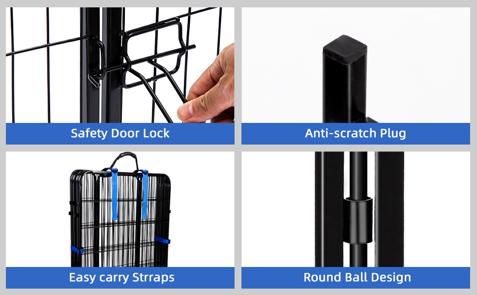 Amazon.com : ADAVIN Garden Fence with Gate 32in(H) x 36ft(L)， 16 Panels Black Heavy Duty Iron ...