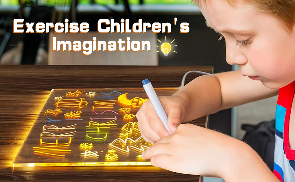 LED Note Board with Colors, Acrylic Writing Message Board with 7 Colors ...