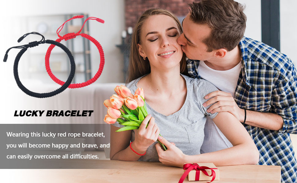 Lucky And Protection Bracelet,Red String Bracelet for Men Women,Hand Braided Rope Thread,Surfer ...