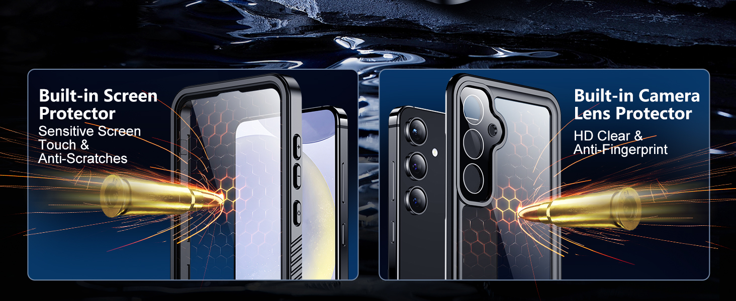 Amazon.com: SPIDERCASE Upgraded for Samsung Galaxy S24 Ultra Case Waterproof,Built-in Screen ...