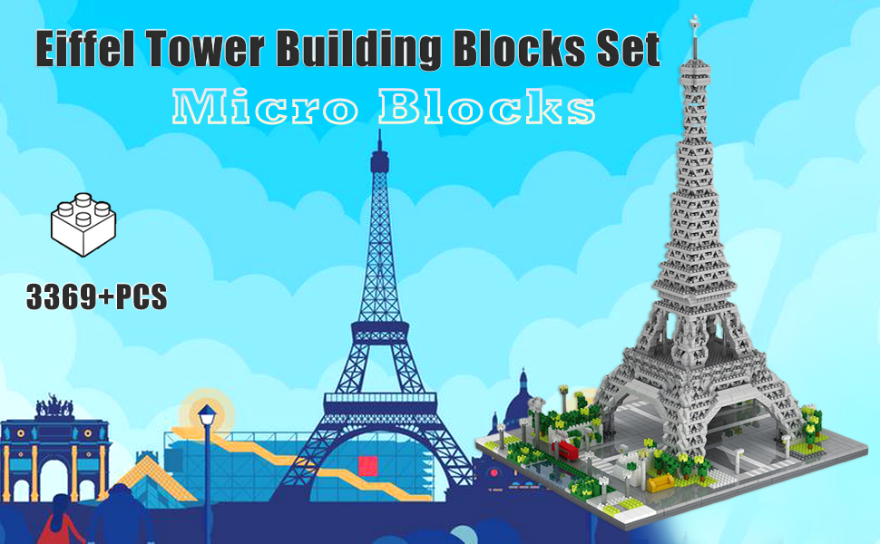 Amazon.com: MOCREAR Eiffel Tower Building Blocks Set,Architecture Eiffel Tower Micro Blocks Set ...