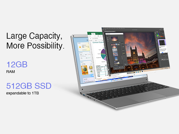 Mua BiTECOOL 15.6-inch Windows 11 Laptop, Intel Core i3-5005U and 12GB RAM, 512GB SSD, FHD IPS ...