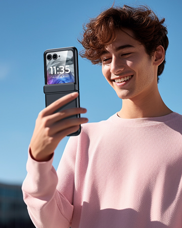 Amazon.com: CENMASO for Motorola Razr 2024 Case/Razr 2025 Case with Hinge Protection & Built-in ...