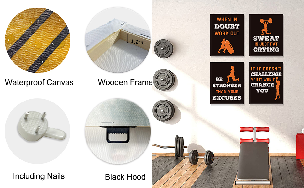 Amazon.com: CHDITB Gym Posters For Home Gym Decor, Training ...