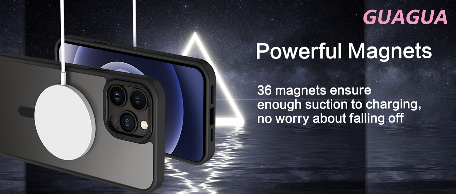 GUAGUA iPhone XR Phone Cases,iPhone XR Case,Magnetic Case [Compatible with MagSafe] [20W Super ...