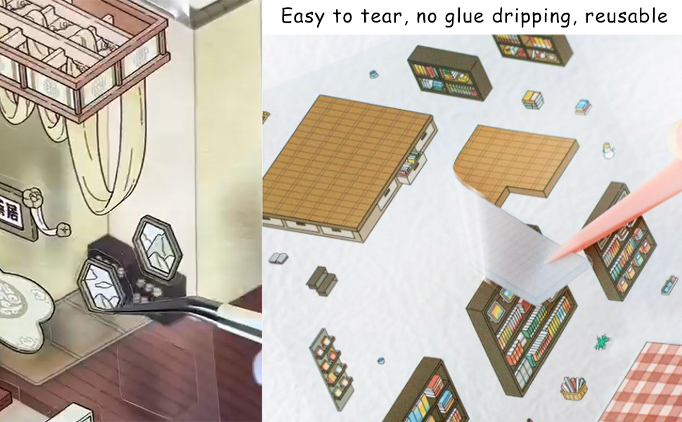 Amazon.com: 3D Stickers - 2024 DIY 3D House Stickers Set, 3D Miniature Scene Stickers ...