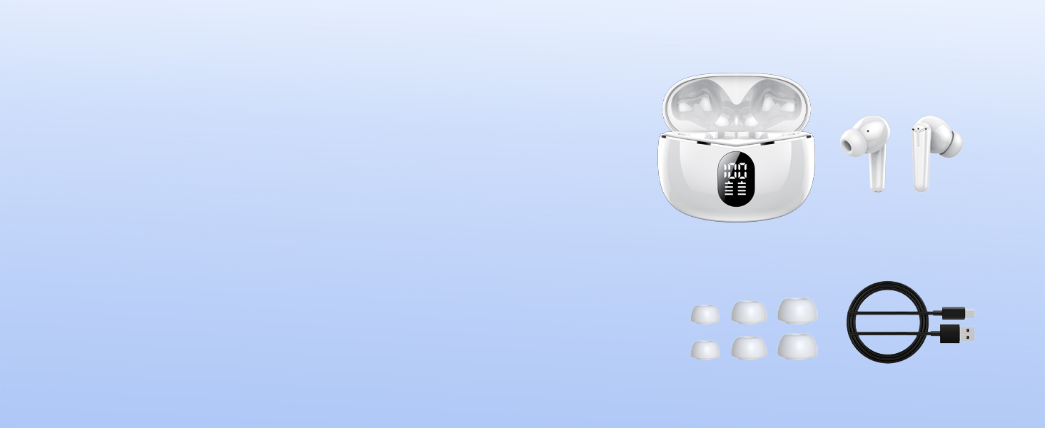 IKT Bluetooth Headphones 5.3, Wireless Earbuds 42H Playtime, Wireless headphones IPX8 Waterproof ...