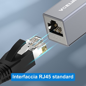 VCELINK Accoppiatore RJ45 Femmina Femmina Schermato, Connettore Ethernet Femmina POE per Cat7 ...