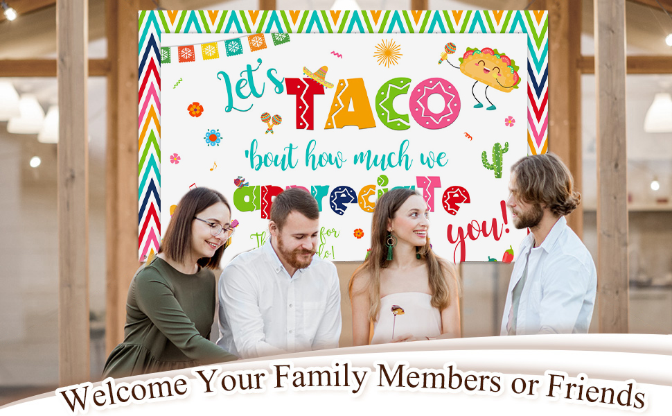 Amazon.com : Lofaris 7x5ft Thank You for All You Do Backdrop Let's Taco ...