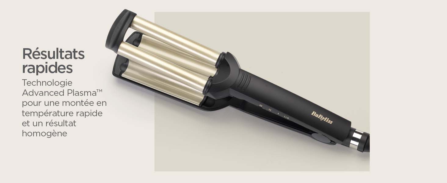 BaByliss Easy Waves - Effet wavy, Revêtement Titane-céramique, 3 ...