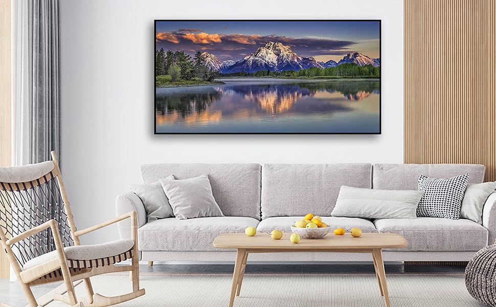 Hjjdiyes Malen Nach Zahlen Erwachsene Landschaft 80x40 cm - XXL DIY Ölgemälde Kit für Anfänger ...