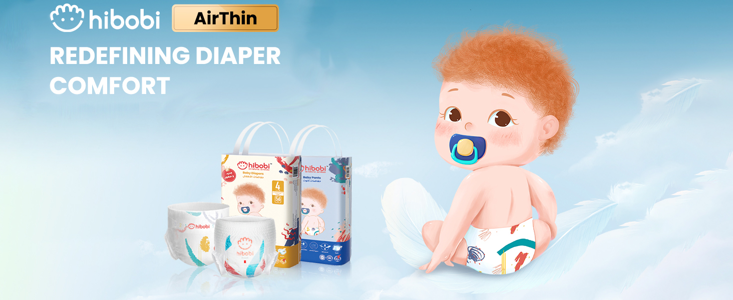 Hibobi Baby Diapers, Ultra Soft Absorbent Diapers Size 1, 2-4 kg, Mega Pack of 2, 132 Diapers ...