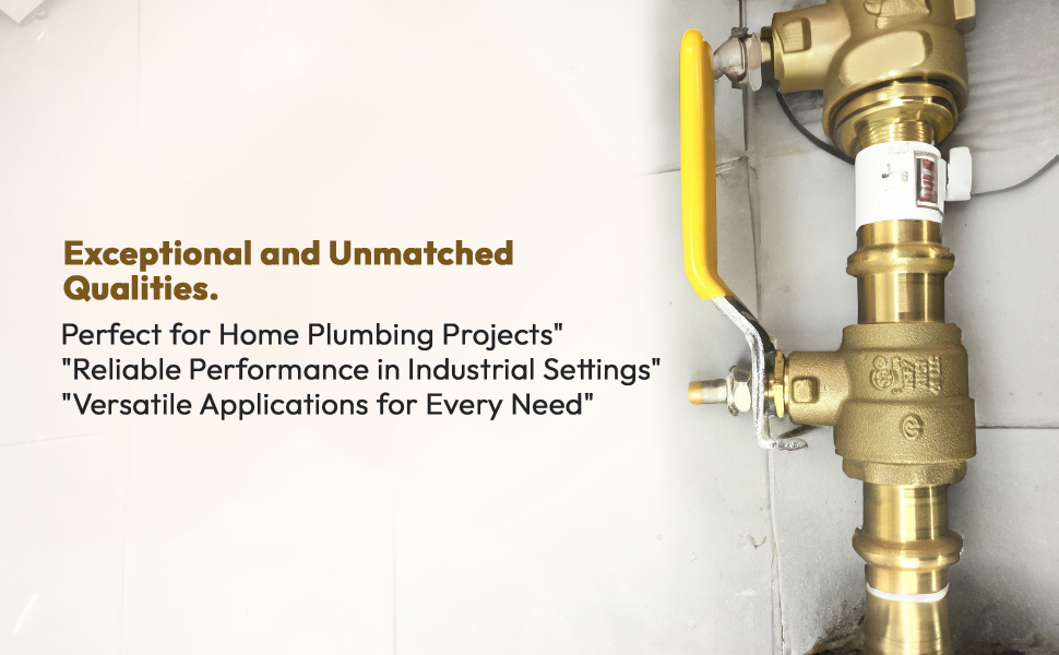 Amazon.com: VN Infinite quality Propress Brass Ball Valve - Press Shut Off Ball Valve with EPDM ...