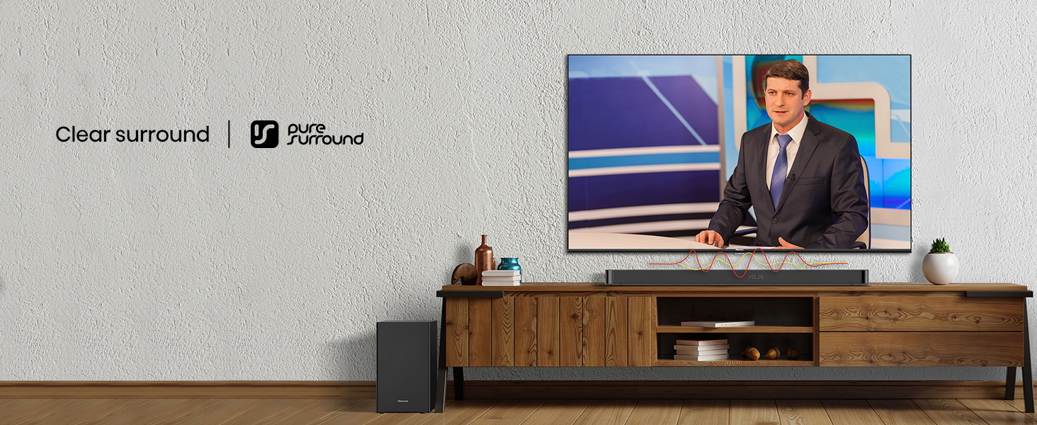 Amazon.com: Hisense HS212F 2.1ch Sound Bar with Wireless Subwoofer ...