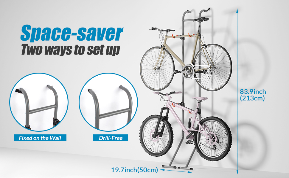 Amazon.com: Suchtale 2 Bike Rack, Bicycle Rack, Bike Storage Rack for Garage, Gravity Bike Stand ...