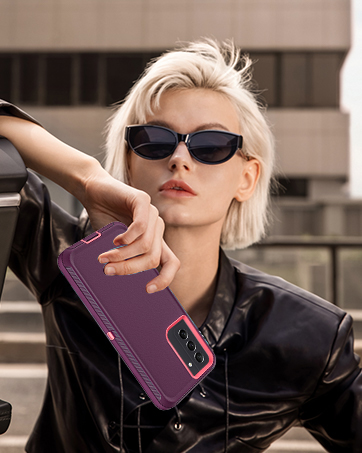 Amazon.com: YKHJKLEC for Samsung Galaxy S21 FE 5G Case, with 2Pcs [Nano Explosion-Proof Film ...