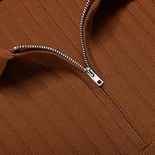 COOFANDY Men's Zipper Polo Shirts Short Sleeve Ribbed Knit Polo T Shirts Fashion Casual Golf ...