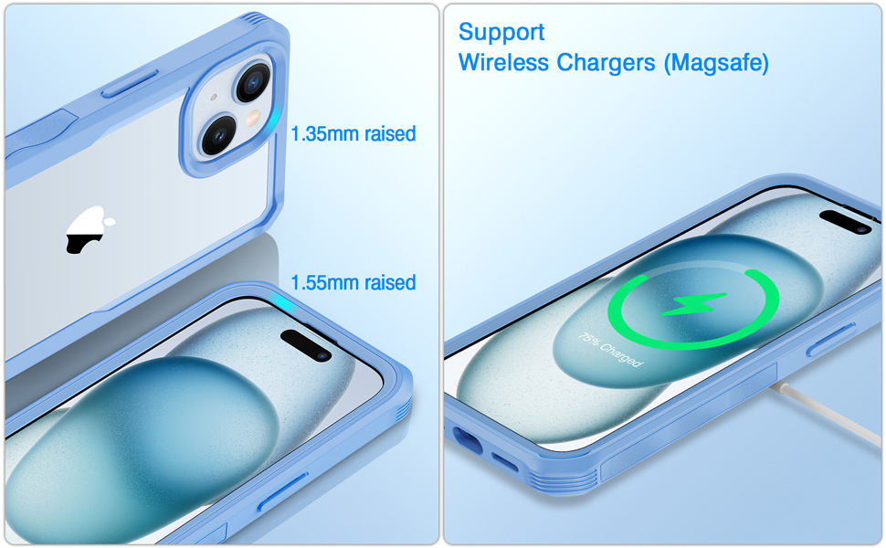 Amazon.com: CENHUFO for iPhone 15 Case, Privacy Phone Cover with Built-in Anti Peep Tempered ...