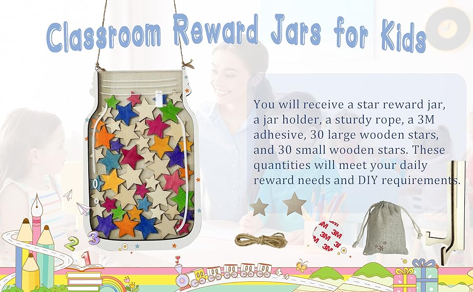 Amazon.com : 60PCS Star Reward Jar System Personalized Reward Jar for ...