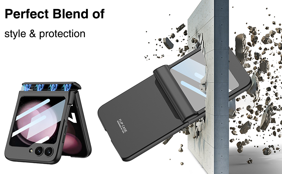 Amazon.com: STORMTAL for Samsung Galaxy Z Flip 5 Case with Hinge Protection, Built-in Screen ...