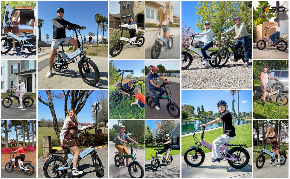 Amazon.com : KBO K2 Folding Electric Bike 500W, 5 Colors K Series E Bike, Up to 45 Miles Range ...