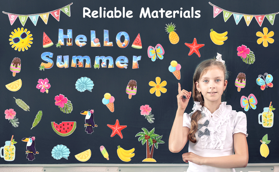 Amazon.com: Summer Bulletin Board Decorations, Tropical Fruits ...