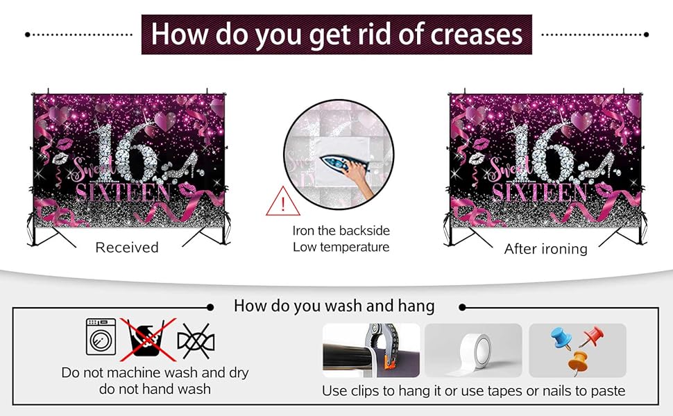 Amazon.com : Sensfun Hot Pink Sweet 16 Birthday Backdrop Sparkle Bokeh Dots Silver High Heel ...