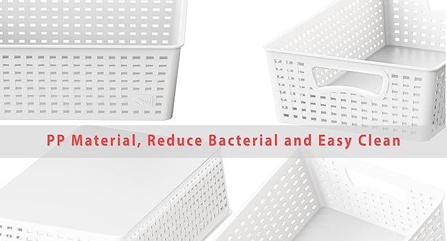 Simple Houseware Stackable Plastic Storage Baskets Kitchen Drawer ...